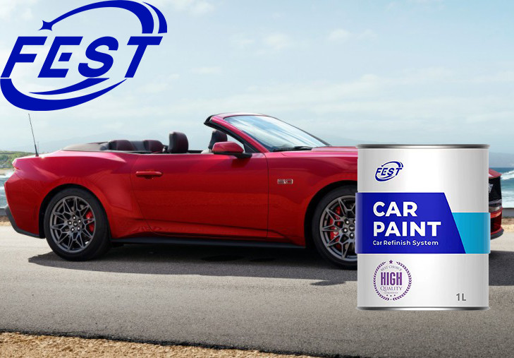Automotive Body Coating Car Paint 1K Red Solid Color Metallic PU ...